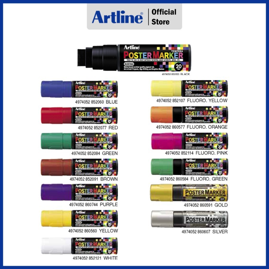 Jual Spidol Graffiti Mural Dinding Kaca Papan Tulis 2 Cm ARTLINE EPP-20 ...