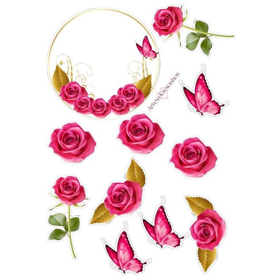 Jual Topper Cake custom ucapan nama tema bunga / flower vintage ...