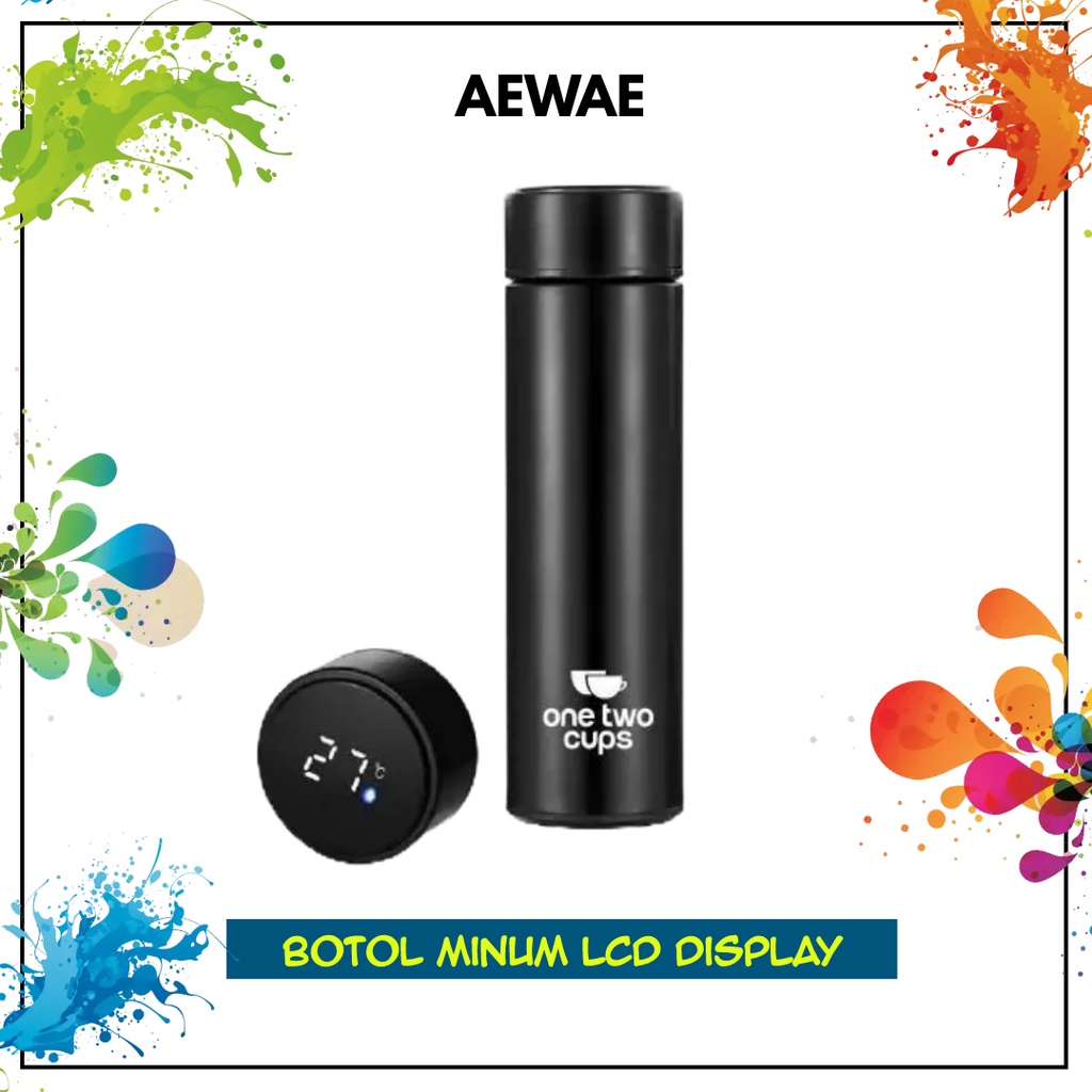 Jual Aewae One Two Cups Botol Minum Thermos Suhu LCD Smart Mug 500ml ...