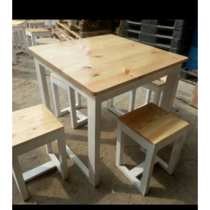 Jual TERMURAH meja cafe meja makan SERBA GUNA full jati belanda | Shopee Indonesia