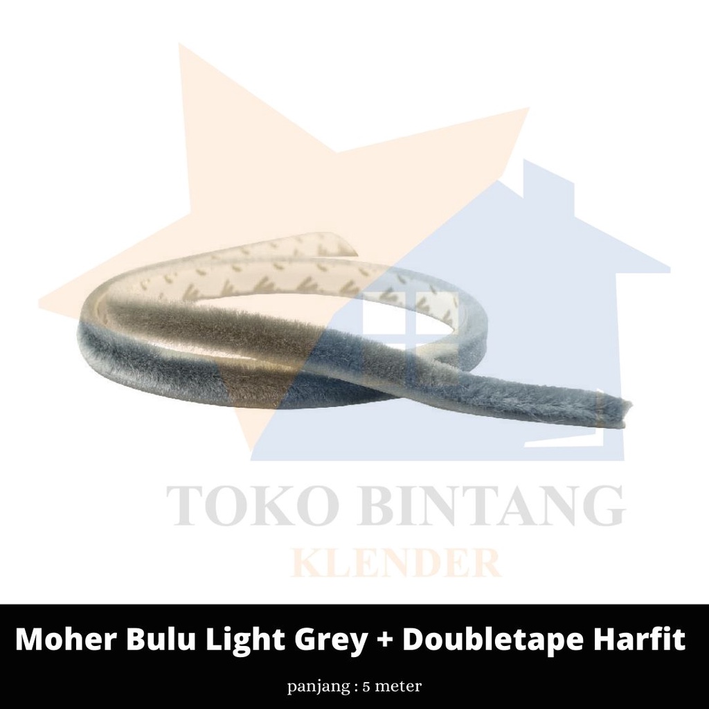 Jual Moher Bulu Light Grey + Doubletape (@5MTR) | Shopee Indonesia