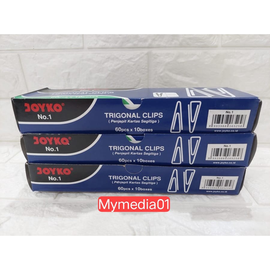 Jual klip kertas / trigonal clips No.1 joyko | Shopee Indonesia