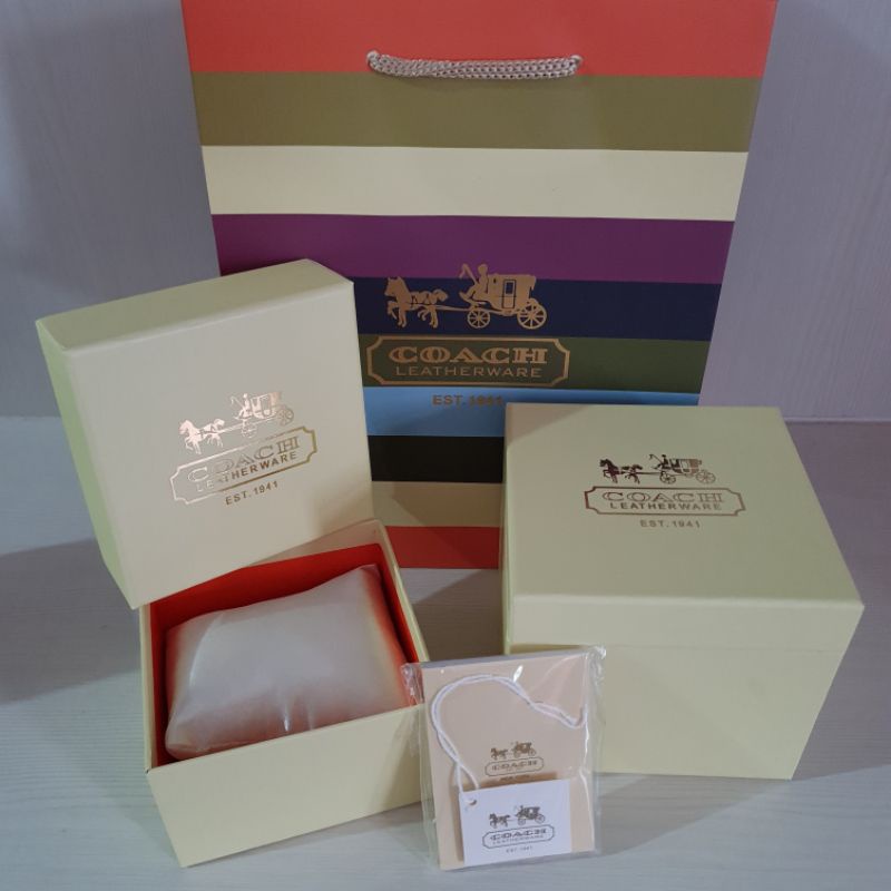 Jual Kotak box jam tangan merk COACH watch model Original fullset ...