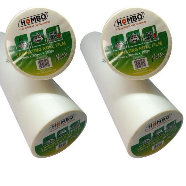 Jual Hombo Plastik Laminating Roll Matte 330mm x 32mic x 150m | Shopee ...