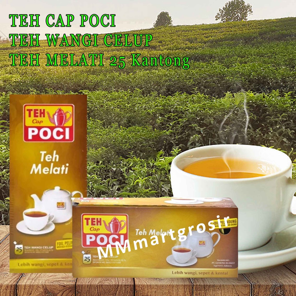Jual Teh Celup Cap Poci / Teh Wangi celup / Teh Melati / Tea Bag 50g 25 ...