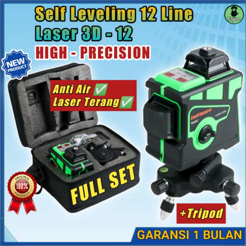 Jual ORIGINAL Mesin laser level Self Leveling 12 Line Laser 3D High ...