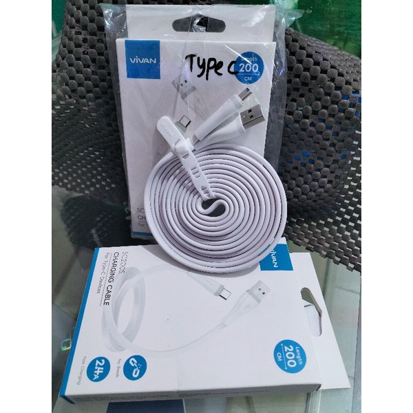 Jual Kabel Data Vivan Type C 2 Meter | Shopee Indonesia