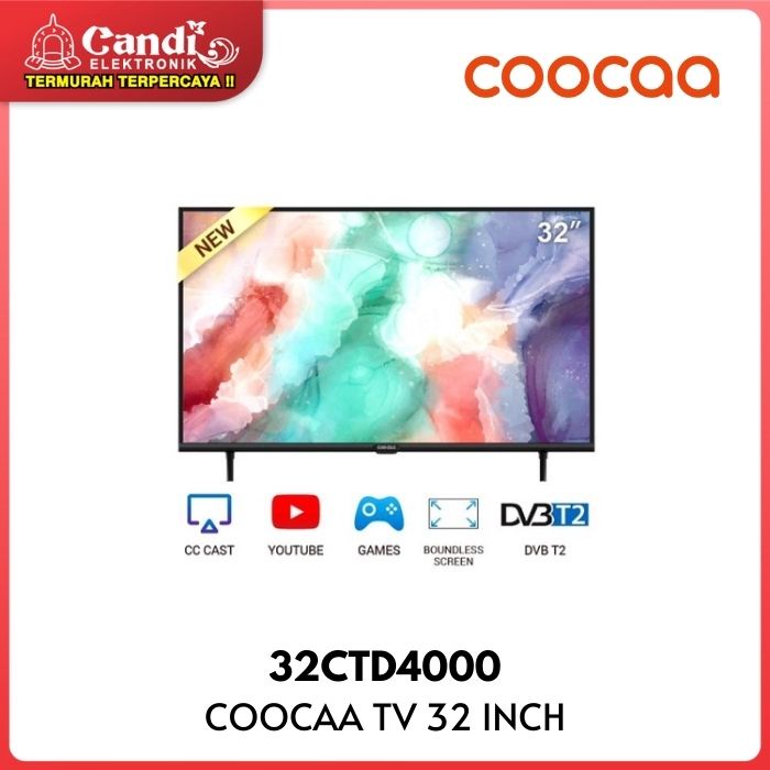 Jual TV COOCAA 32CTD4000 32inch Digital Smart TV 32C CTD4000 | Shopee ...