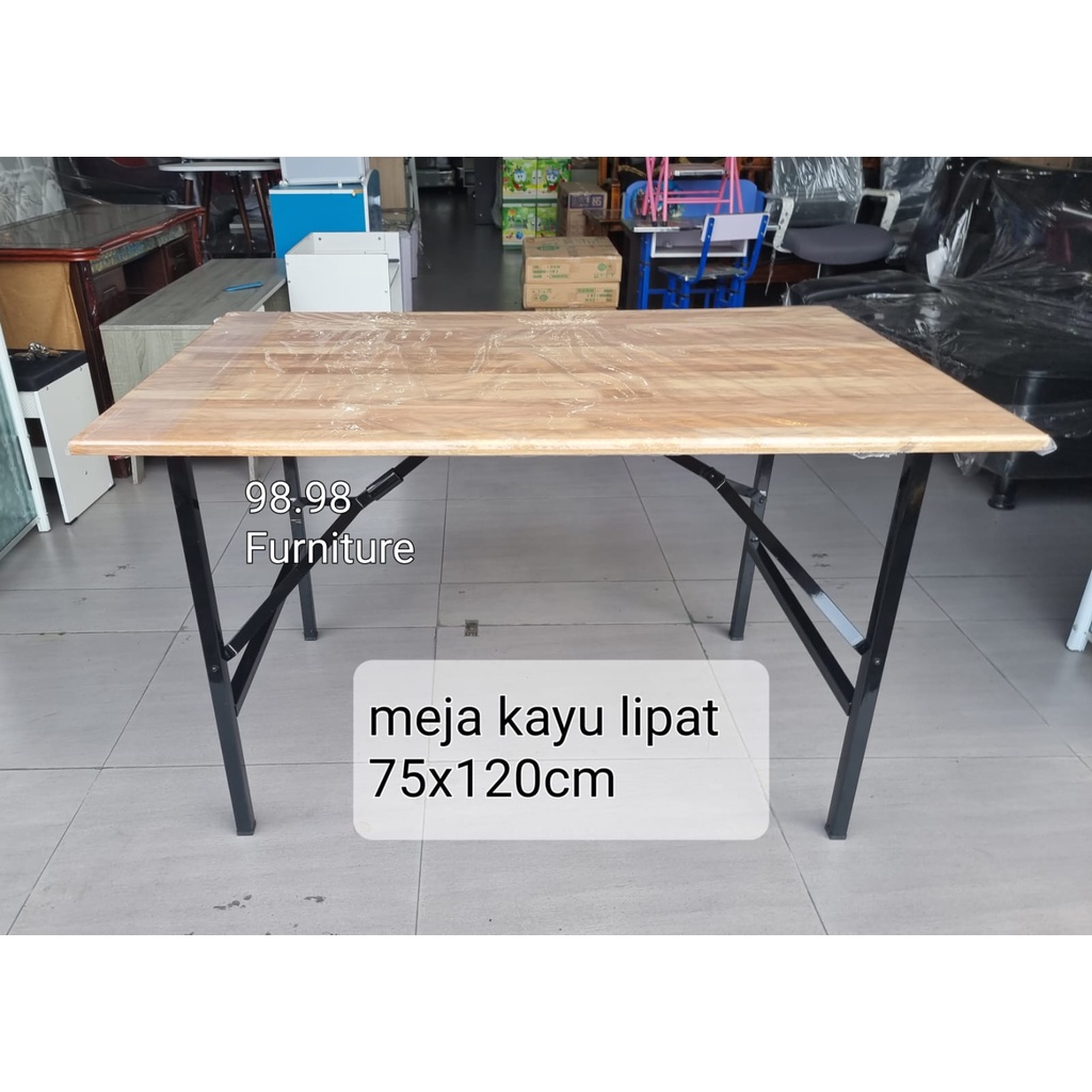Jual Meja Kayu Lipat - Meja Cafe - Meja Minimalis 75x120cm - Murah ...