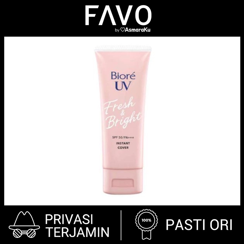 Jual Sunscreen Biore UV Fresh & Bright Instant Cover SPF 50 PA+++ - 30 gr | Shopee Indonesia