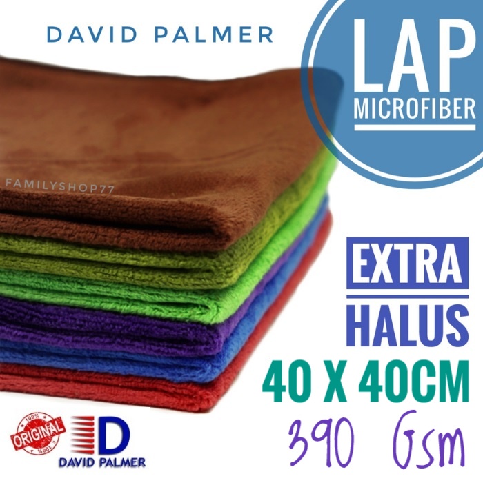 Jual Kain Lap Microfiber 390GSM ( 40x40cm) David Palmer Lap Microfiber ...