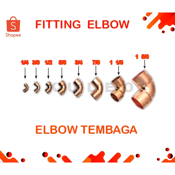 Jual elbow tembaga 5/8 - Knee Tembaga / Fitting Elbow - ELBOW TEMBAGA 5/8 | Shopee Indonesia