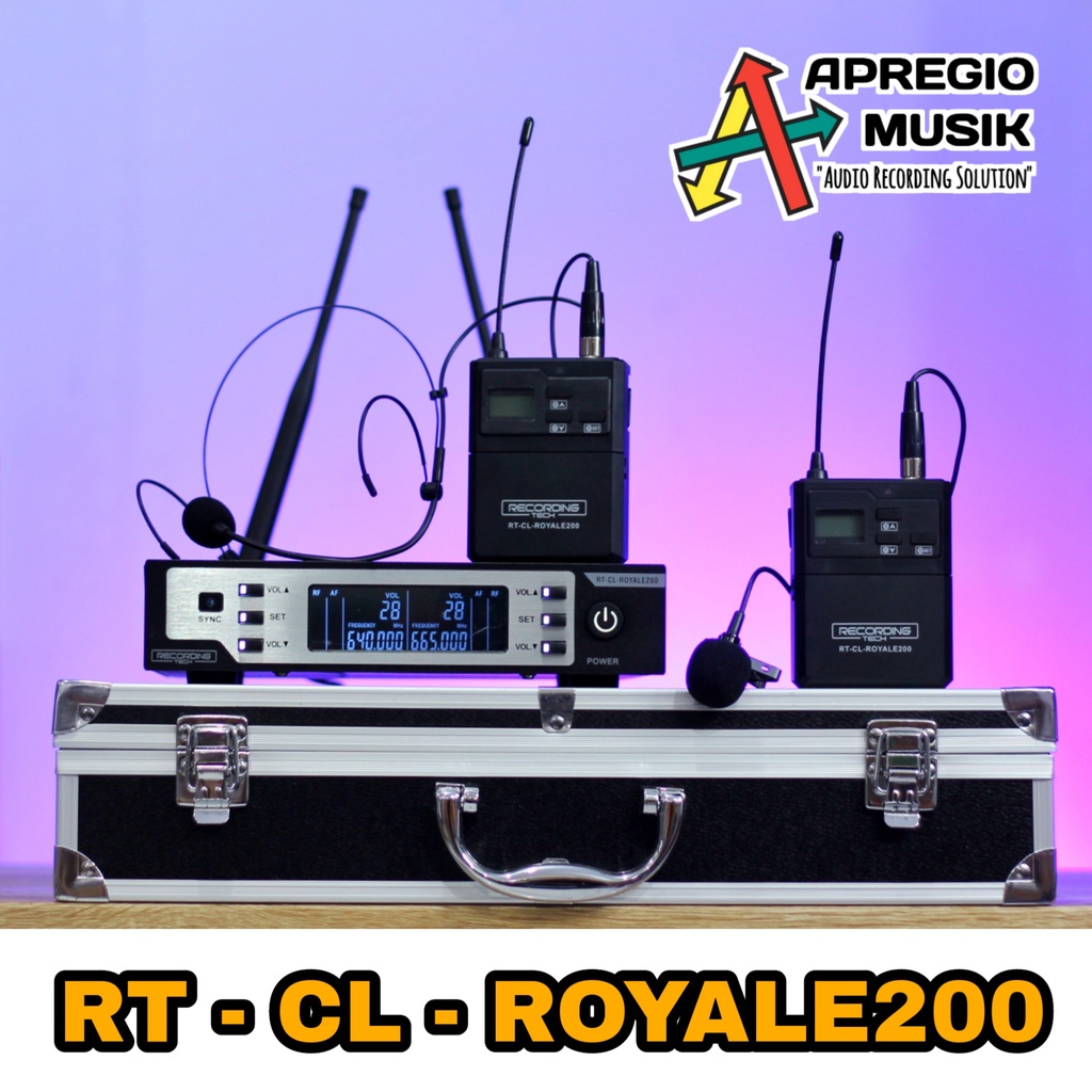 Jual RECORDING TECH RT CL ROYALE 200 ROYALE200 2 Mic Clip Wireles Bando ...