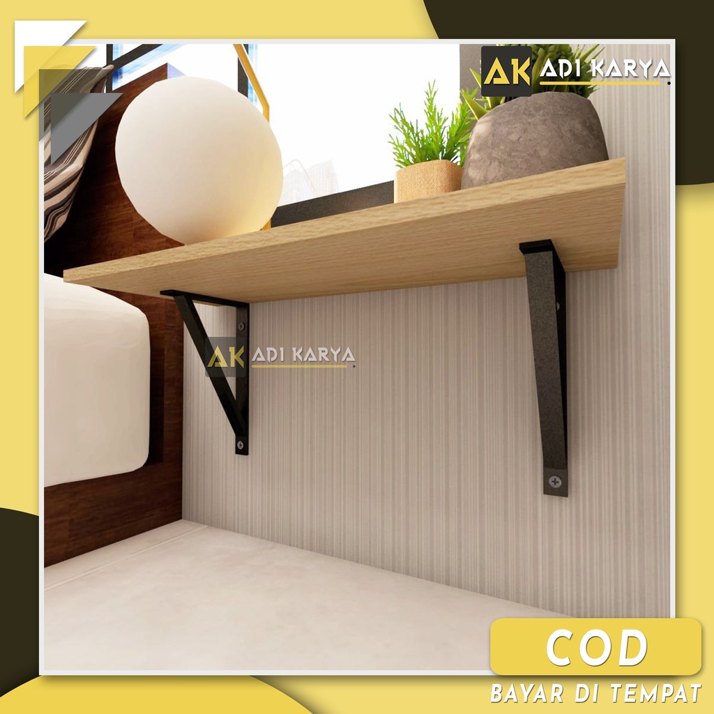 Jual Rak Besi Siku Rak Dinding Minimalis Gantung Tempel Tembok Hiasan ...