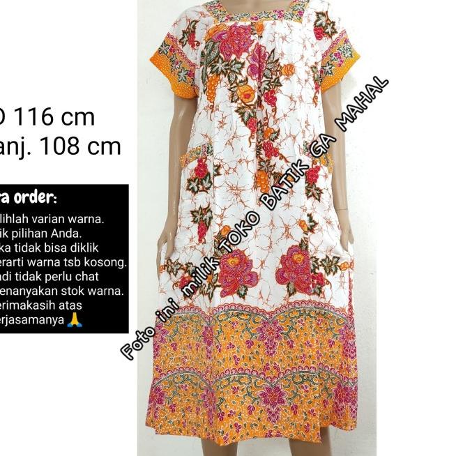 Jual Daster adem kerah kotak sikak dua kantong besar, cantik Bunga ...