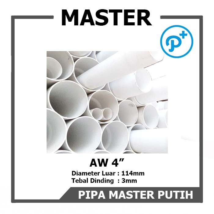 Jual Pipa Pvc Pipa Pralon Pvc Air Bersih Master Aw 4" 4 Inch Panjang 4M ...