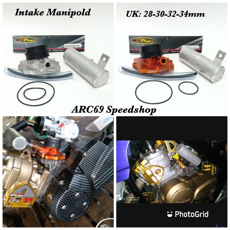 Jual Intake Manipold Intek Bpro racing Kawasaki Ninja 150 R,RR Ukuran ...