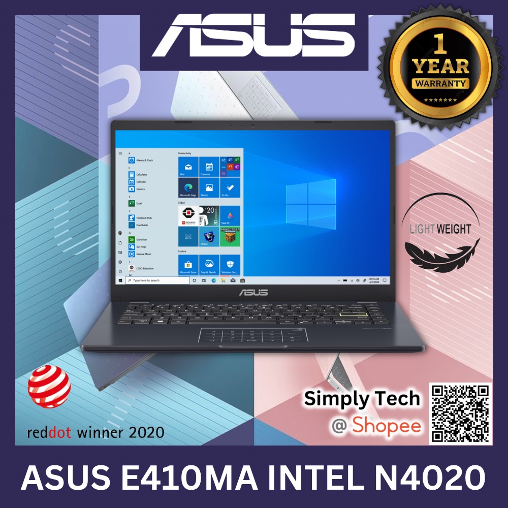 Jual Laptop ASUS Vivobook E410MA Intel N4020 4GB 256GB 14” HD LED ...