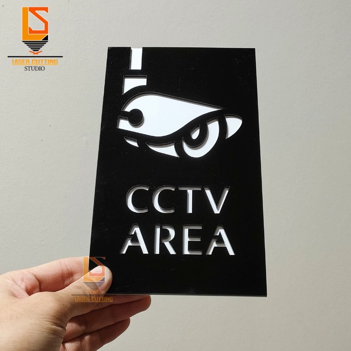 Jual Sign CCTV Papan Tanda CCTV Area Sign Akrilik | Shopee Indonesia