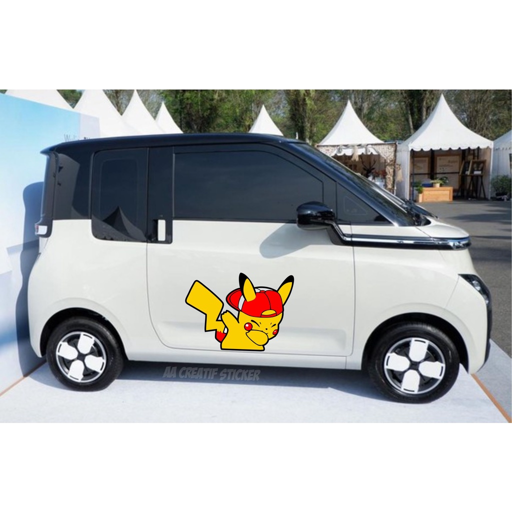 Jual cutting sticker lucu karakter pokemon pikachu untuk wuling air ev ...
