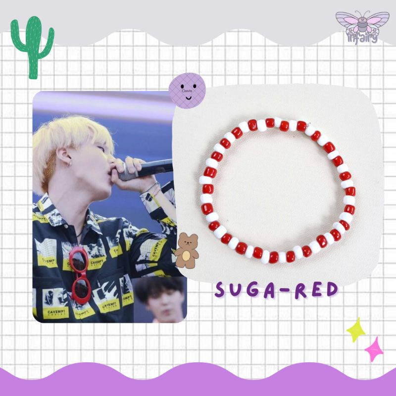 Jual KPOP BTS Bracelet handmade / gelang manik / gelang monte V ...
