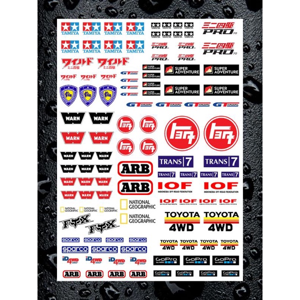 Jual Sticker Tamiya Wild Series Adventure Offroad Bahan Vinyl Ukuran A6 ...