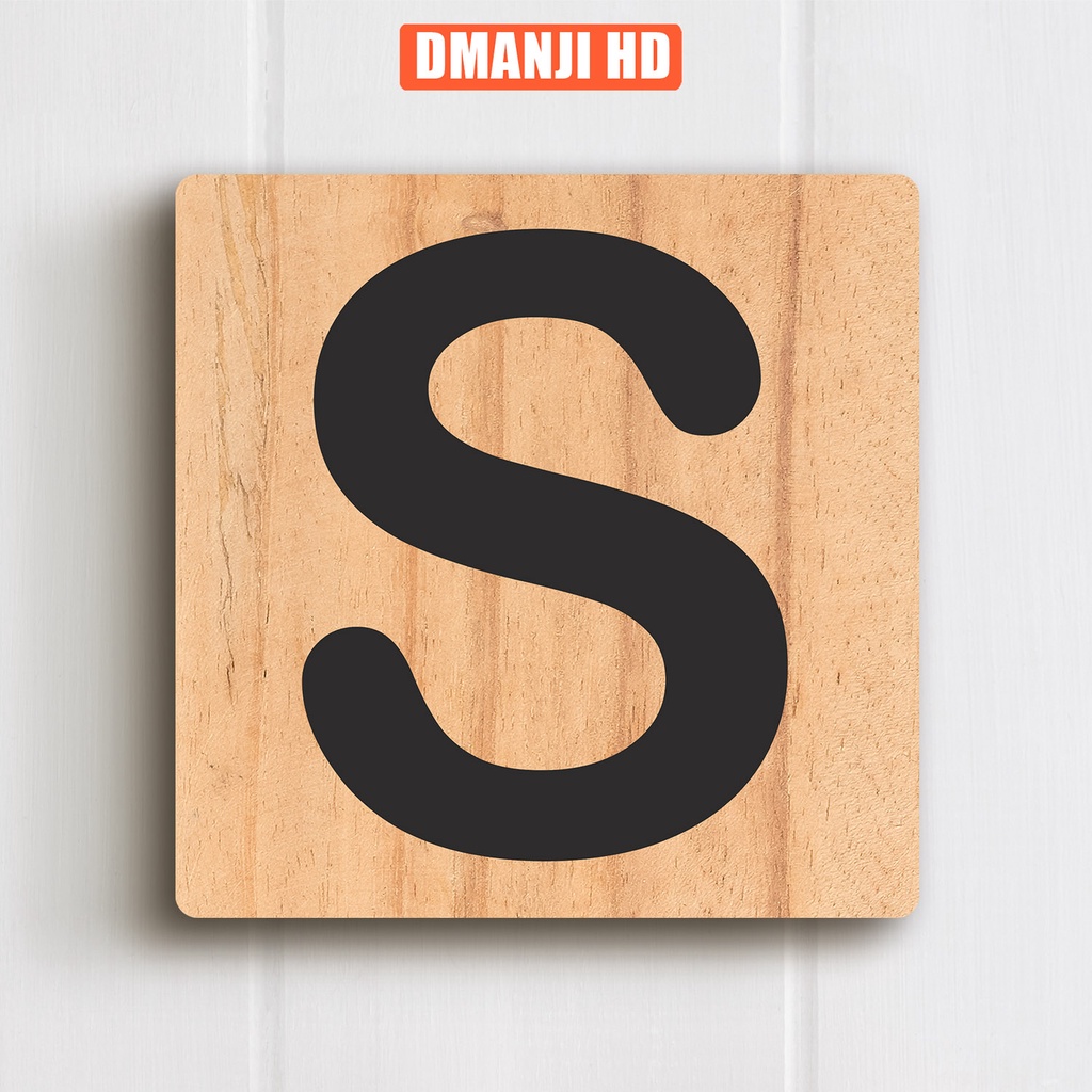 Jual DMANJI HD - Huruf kayu Scrabble minimalis | Custome nama huruf ...