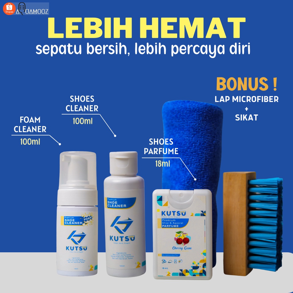 Jual KUTSU- PAKET BUNDLING Pembersih Sepatu Sabun Cuci Parfum Sepatu ...