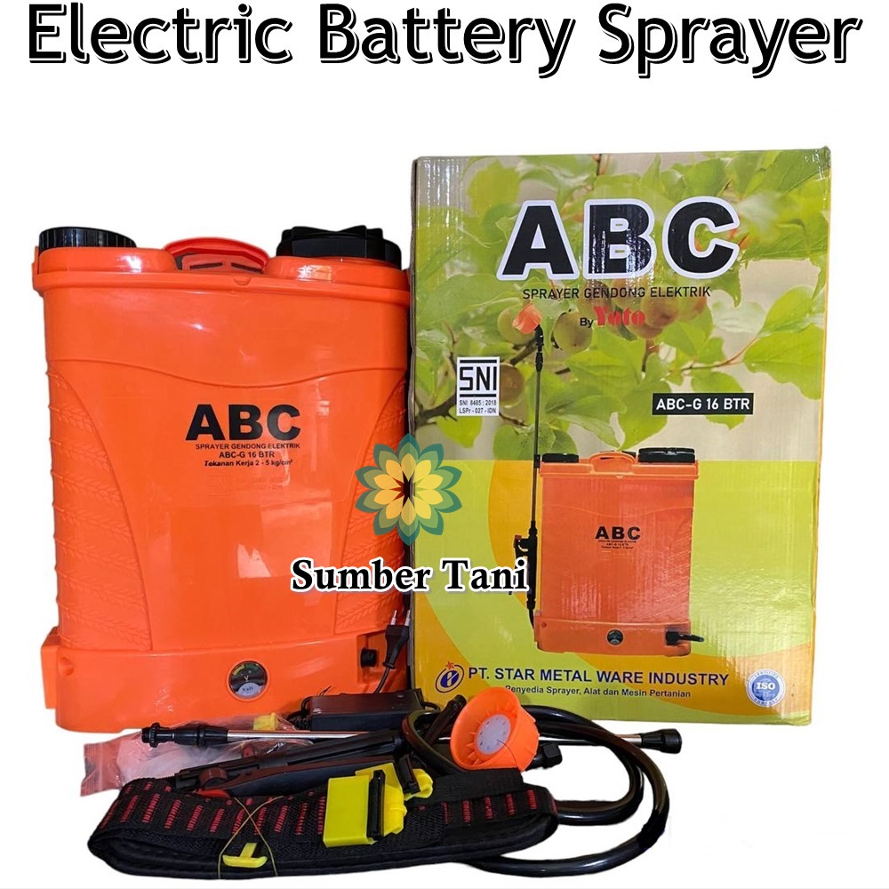 Jual Tangki Sprayer Elektrik ABC 16 Liter Alat Semprot Hama Otomatis ...