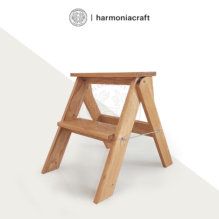 Jual Tangga Lipat Kayu Folding Stool Harmonia | Shopee Indonesia