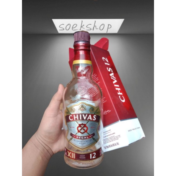 Jual Botol bekas miras, Botol Chivas regal, +Box Botol unik koleksi | Shopee Indonesia