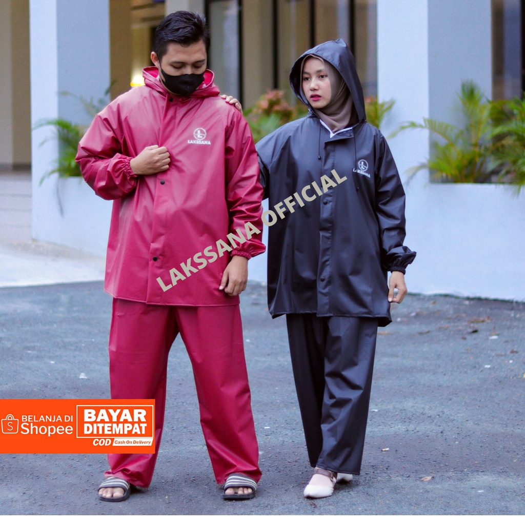 Jual JAS HUJAN, RAINCOAT Anti Rembes Pria Wanita Terbaik By LAKSANA Bahan PVC Tebal Elastis Kuat ...