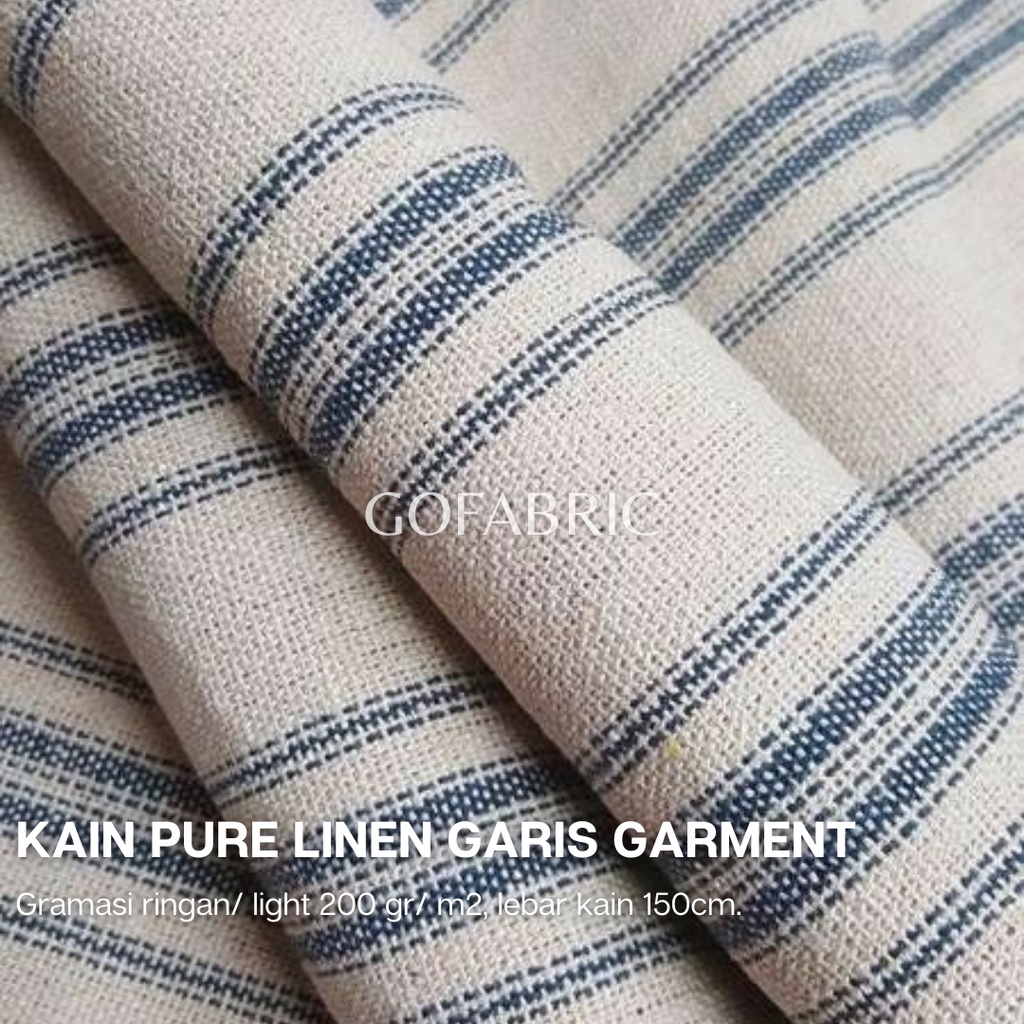 Jual Kain Linen Motif Garis - Adem Tebal & Jatuh Tidak Menerawang ...