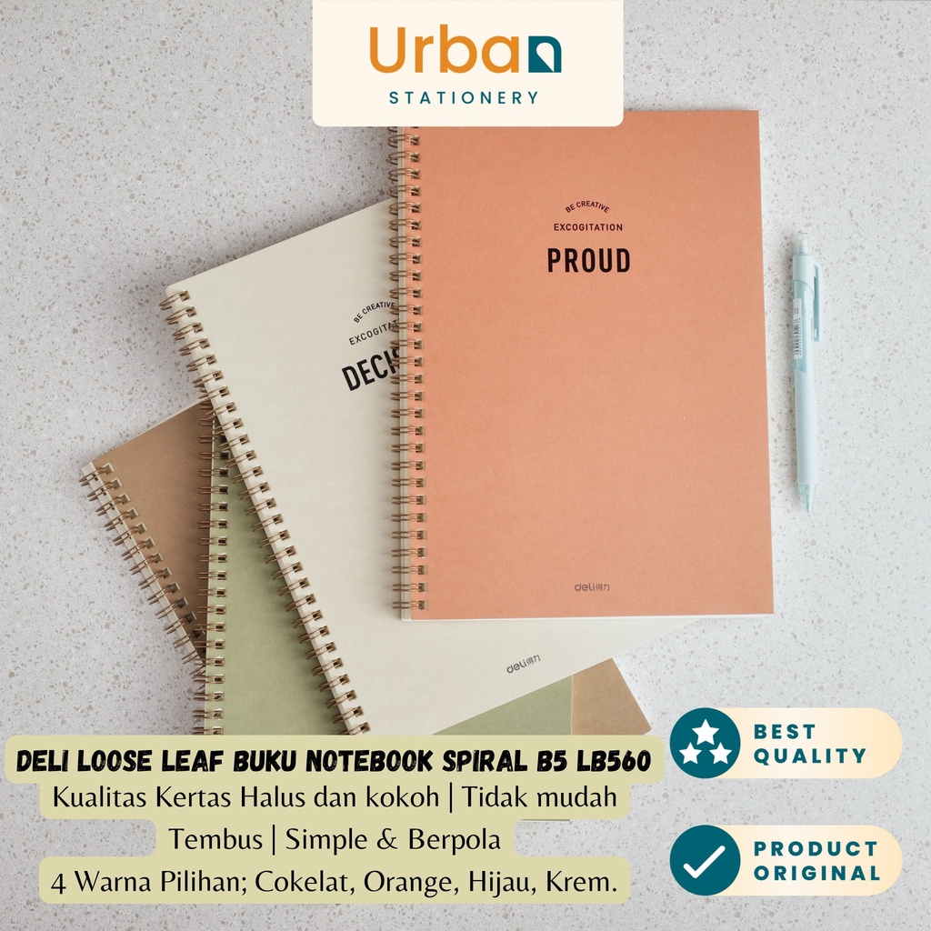 Jual Deli Buku Notebook Spiral / Loose Leaf B5 LB560 | Shopee Indonesia