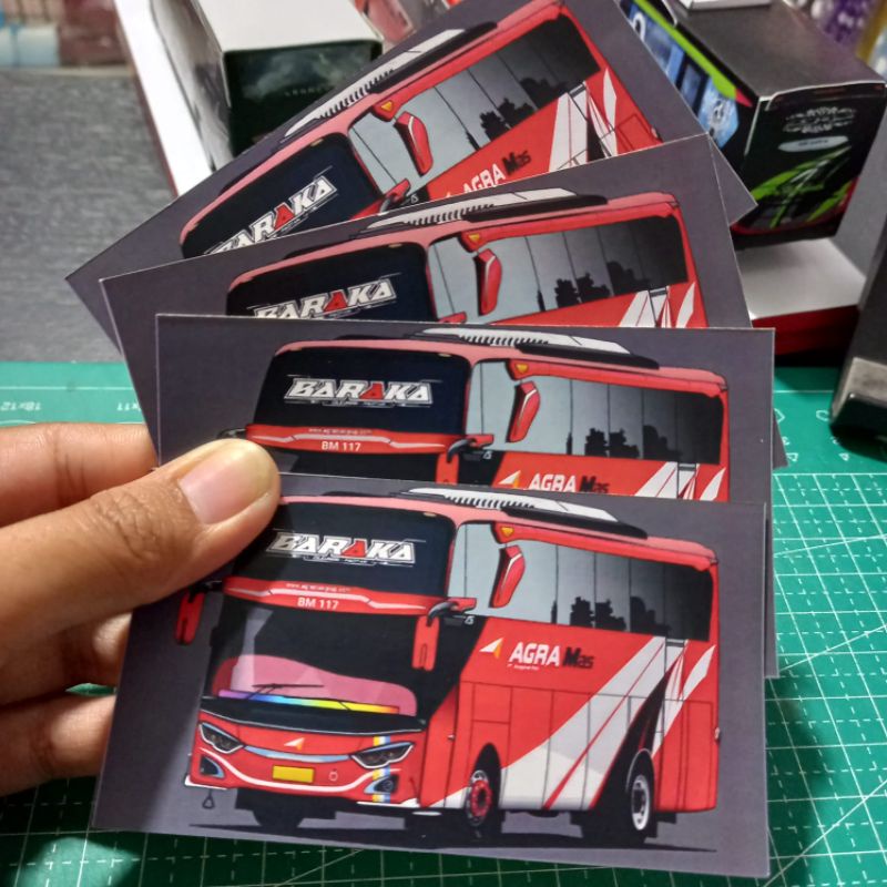 Jual 5 pcs Sticker Bus Stiker Bis Agramas Baraka | Shopee Indonesia