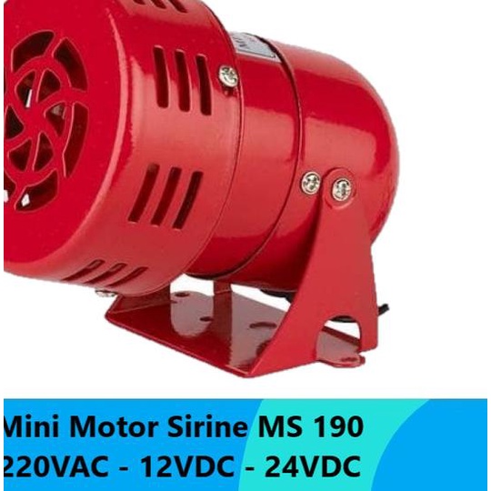 Jual Mini Motor Sirine Sirene MS-190 MS190 220VAC 12VDC 24VDC Iterno ...