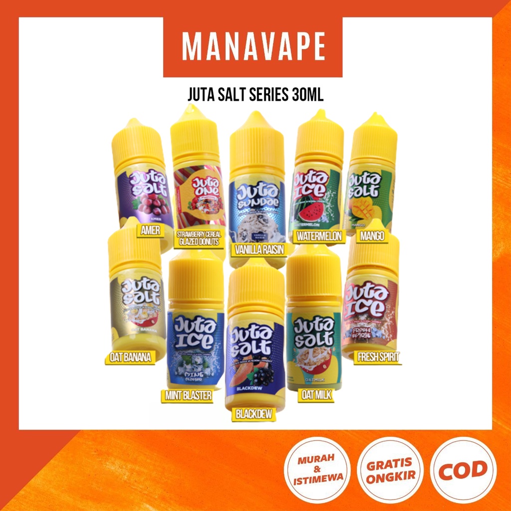 Jual JUTA SALT NIC SERIES 30ML | Shopee Indonesia
