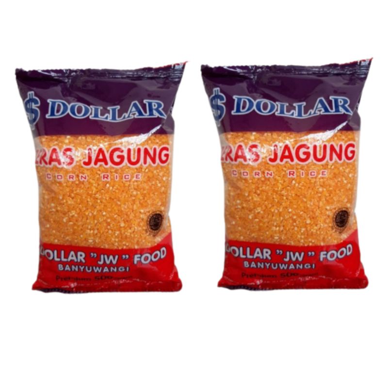Jual Beras jagung dollar pack kemasan 500 gram x 2 | Shopee Indonesia