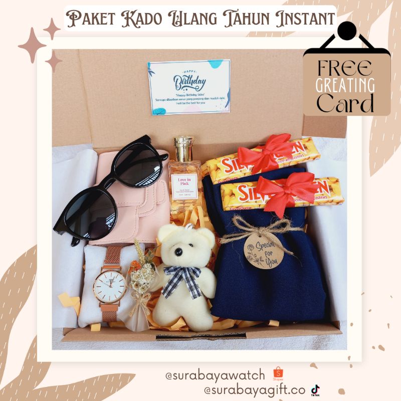 Jual GIFT BOX ULANG TAHUN DOMPET CEWEK HAMPERS SPECIAL UCAPAN Paket ...