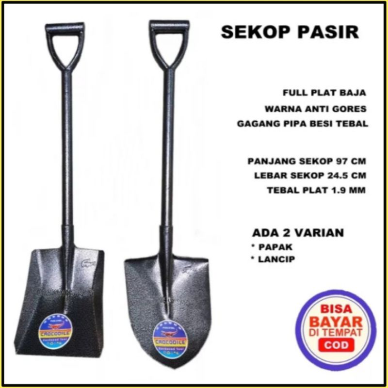 Jual Sekop pasir besar 2 varian full besi - sekop multi fungsi - sekop ...