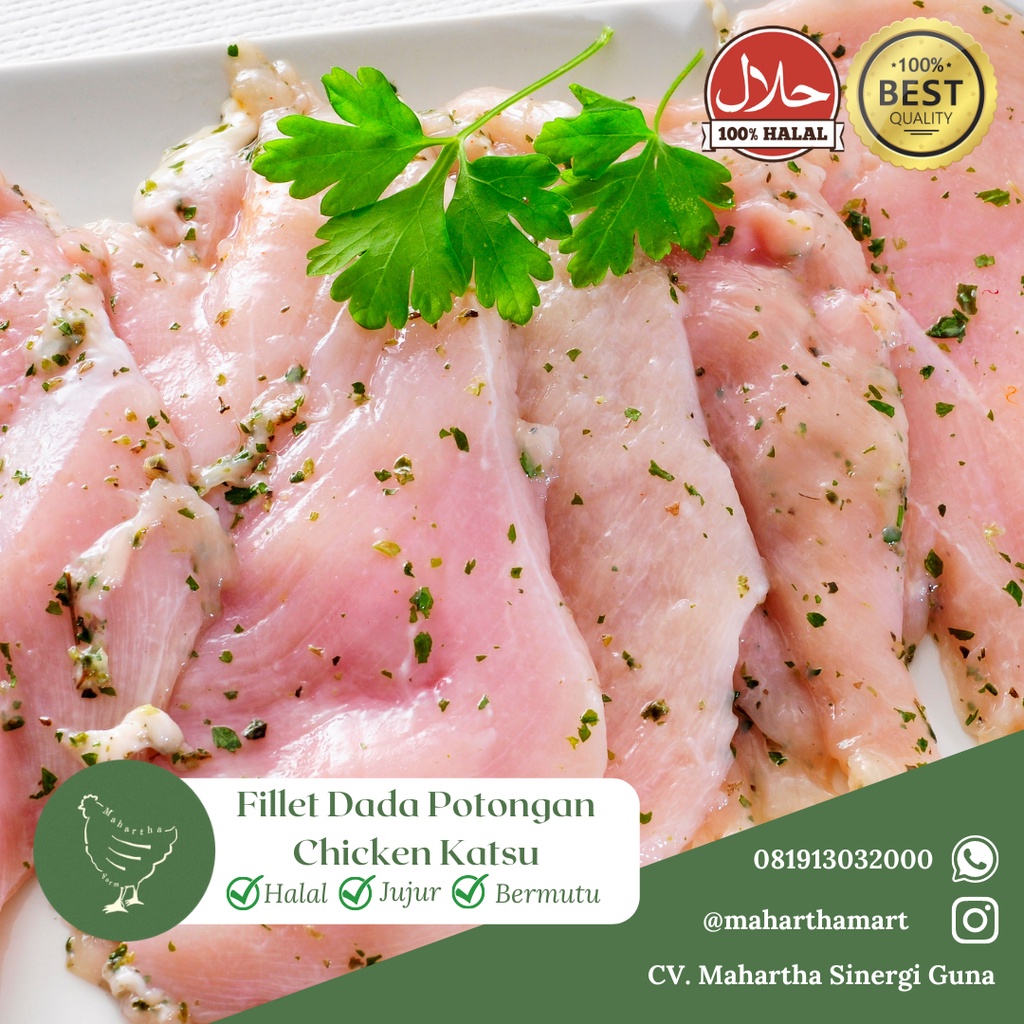 Jual Daging Ayam Fillet Dada Boneless Potongan Chicken Katsu | Shopee ...