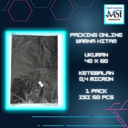 Jual Plastik Packing HD 40x60 Tebal 04 Hitam Tanpa Plong Online Shop ...
