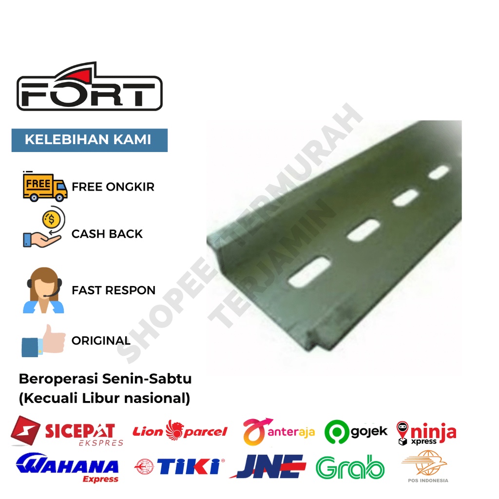 Jual FORT DIN RAIL OMEGA REL MCB 1 FUNGSI /FTR01-09 ALUMUNIUM RELL MCB | Shopee Indonesia