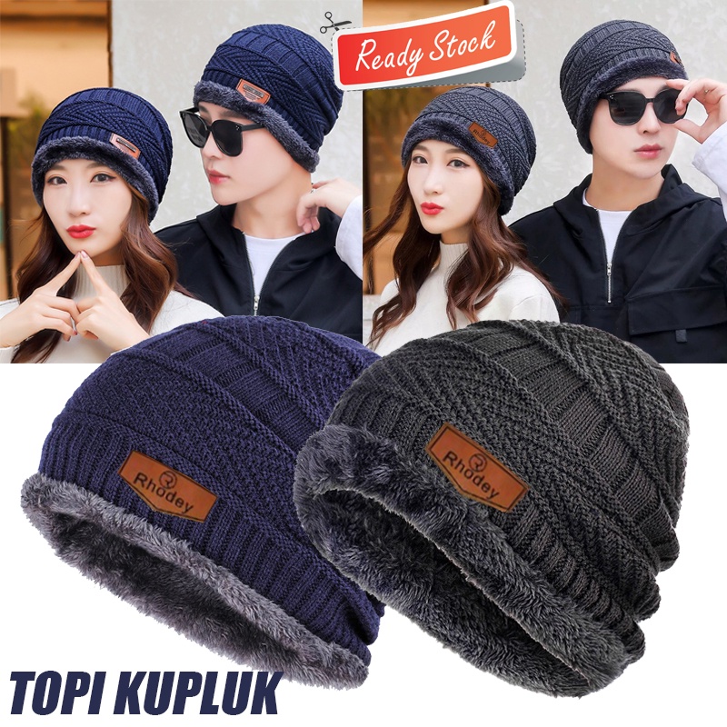 Jual Topi Kupluk Pria Dewasa Rajut Wool Winter Fashion Beanie Knitted ...