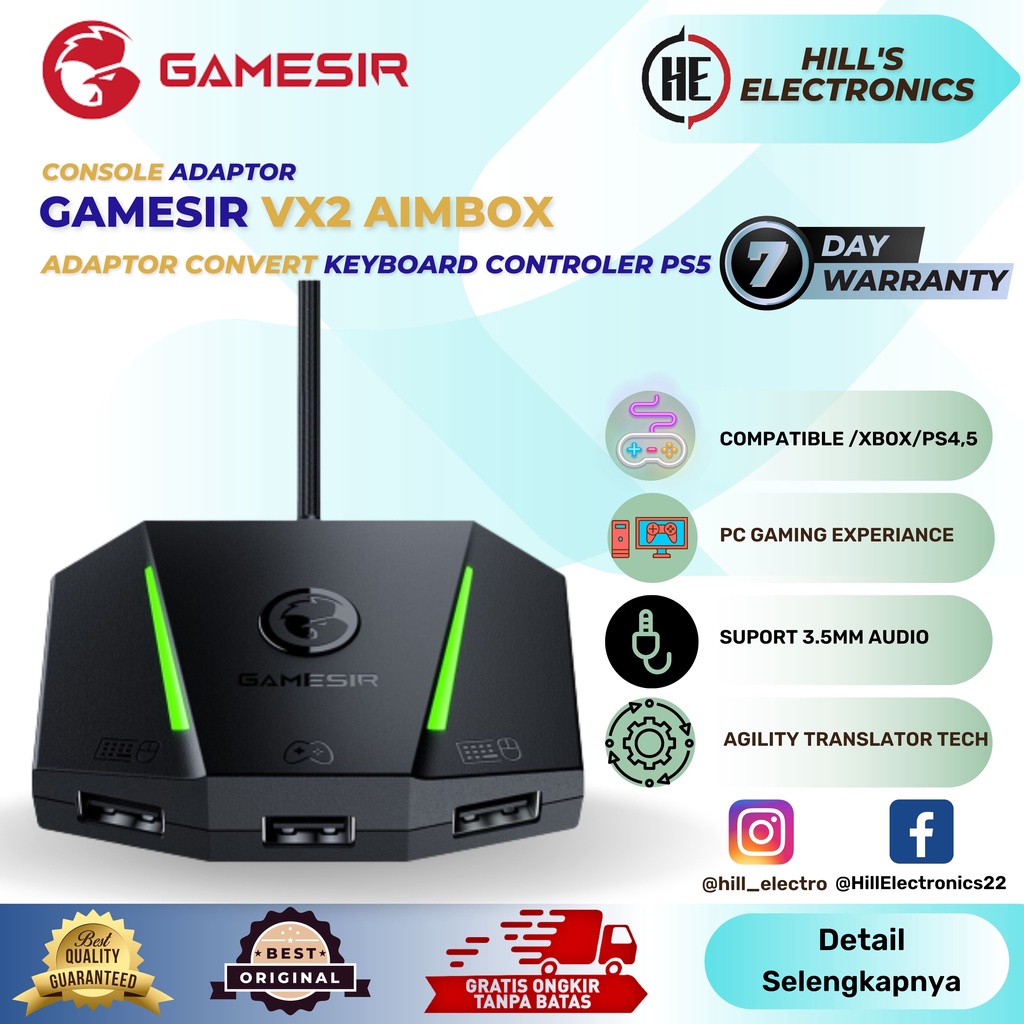 Jual GameSir VX2 AimBox Adapter Convert Keyboard Mouse Controller PS5 Xbox - Garansi 3 Bulan ...