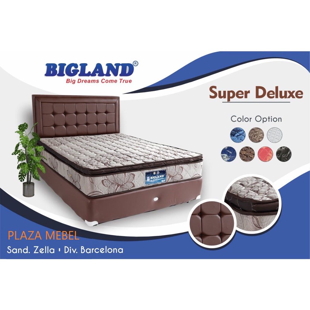 Jual SET Spring Bed Bigland Super Deluxe Springbed Big Land ( FULLSET ...