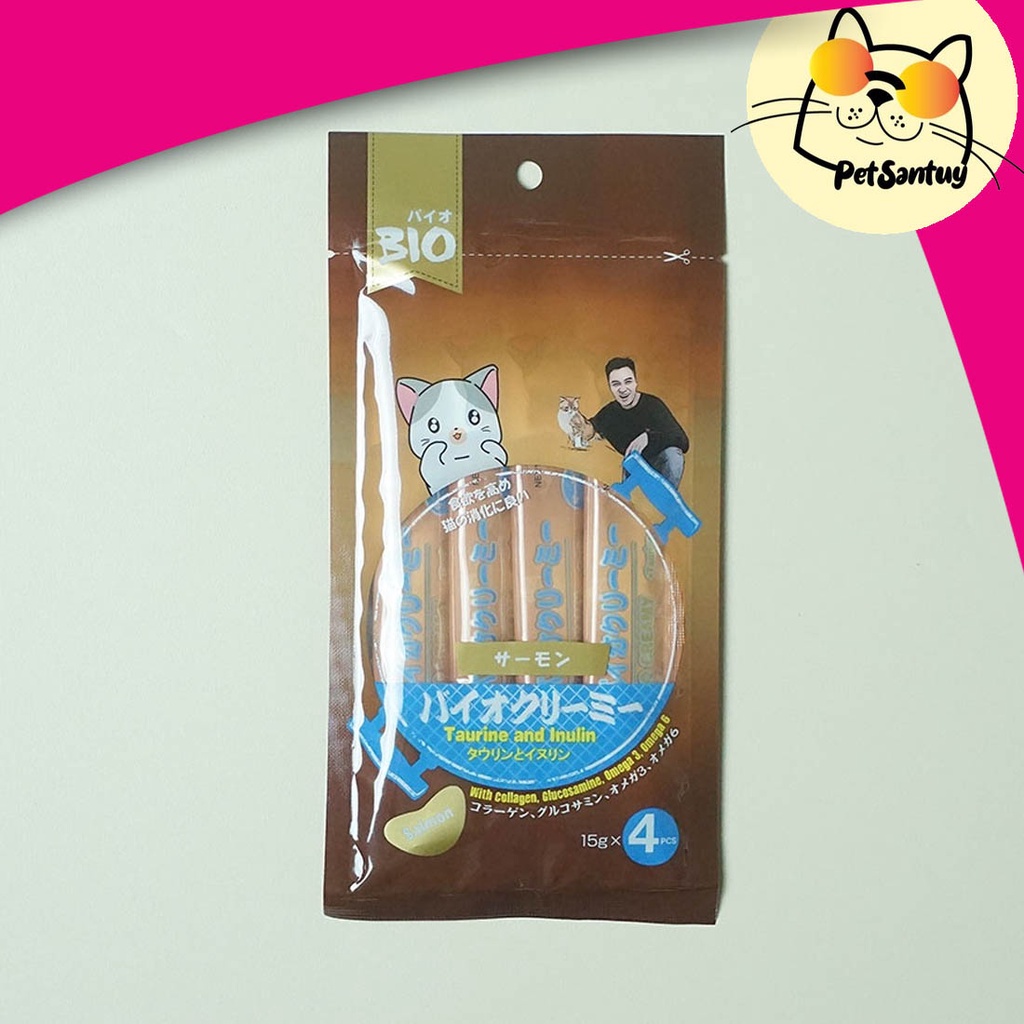 Jual Bio Creamy 15gr Snack Kucing Creamy Treats Cat Snack - Salmon ...