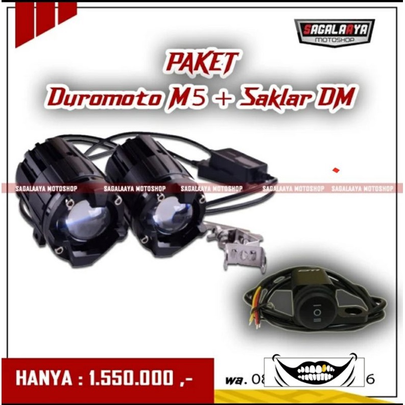 Jual Lampu Duromoto M5 lampu sorot touring kabut senlo Led 30 watt ...