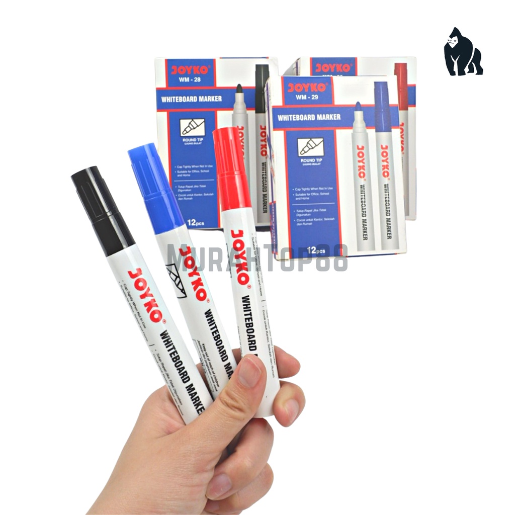 Jual Joyko Whiteboard Marker WM-28 WM-29 WM-30 Hitam Biru Merah ...