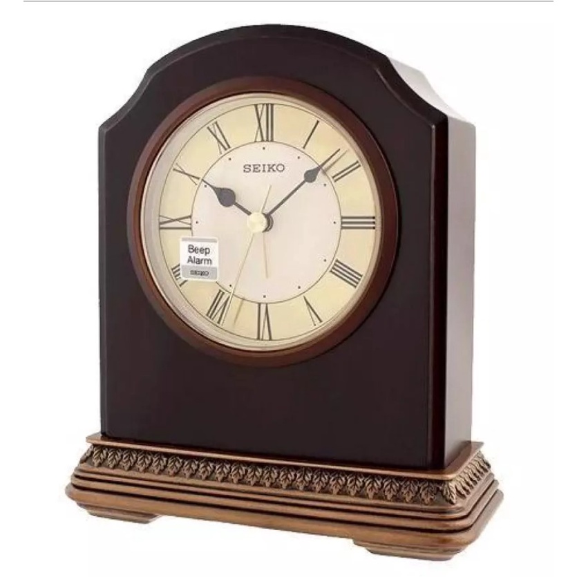 Jual Jam Meja SEIKO ORIGINAL QXE018 Souvenir/ jam meja kayu wooden ...